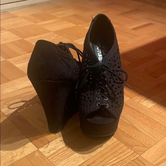 Shoes | Black High Wedges | Poshmark